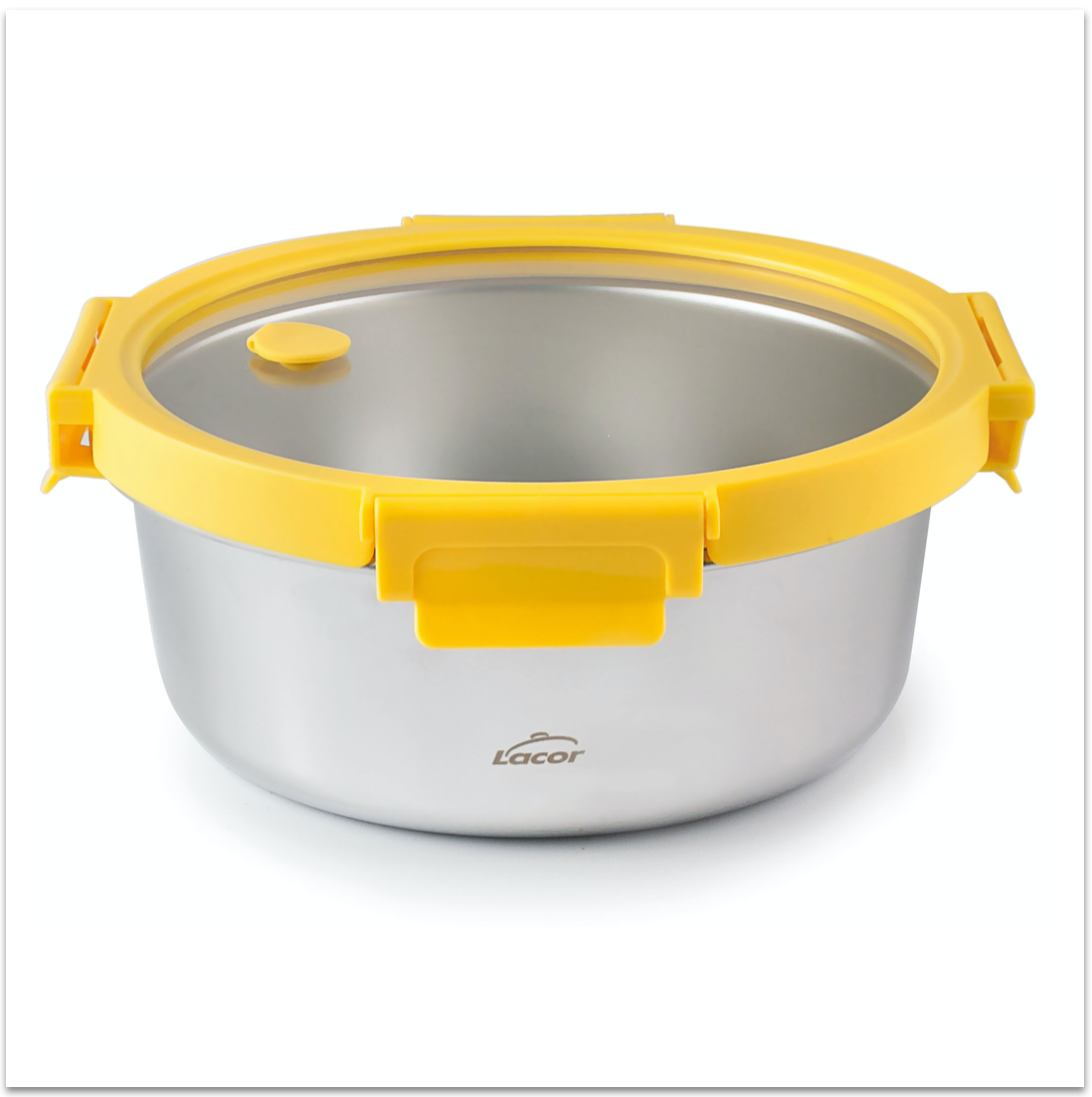 Tupper redondo de acero inoxidable y tapa cristal - Cocuisine – cocuisine