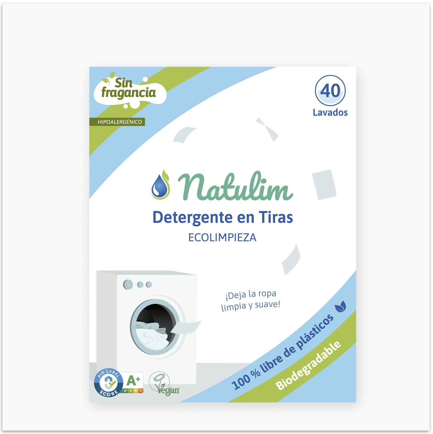 Detergente Eco-Tiras Sin fragancia 40 lavados – cocuisine